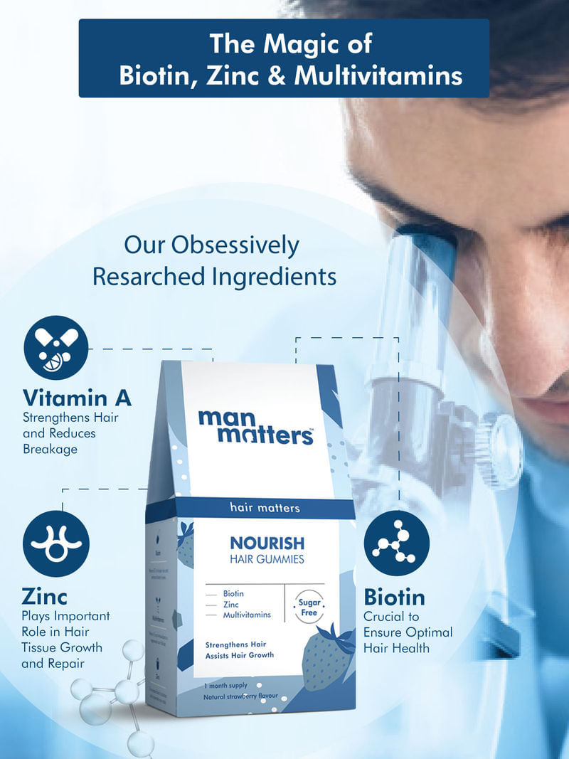 Hair Growth Gummies With Biotin Multivitamins And More Man Matters